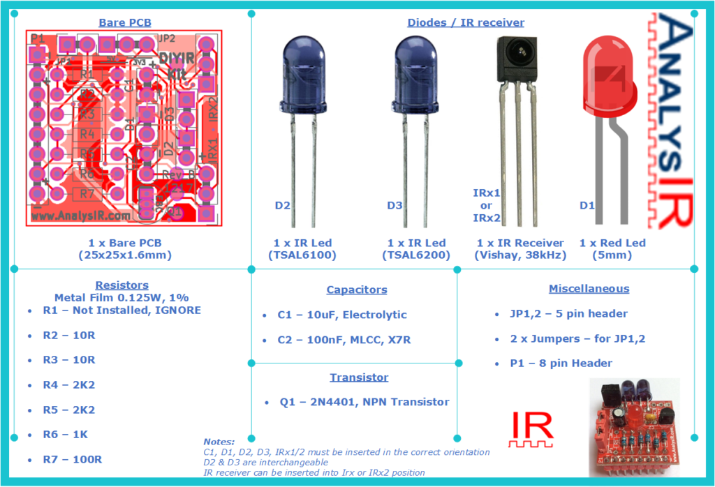 DIY IR Soldering Kit for Infrared Remote Control - AnalysIR Blog